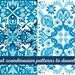 Scandinavian Shades of Blue Patterns | 12" X 12" Colorful Designs | 12 ...