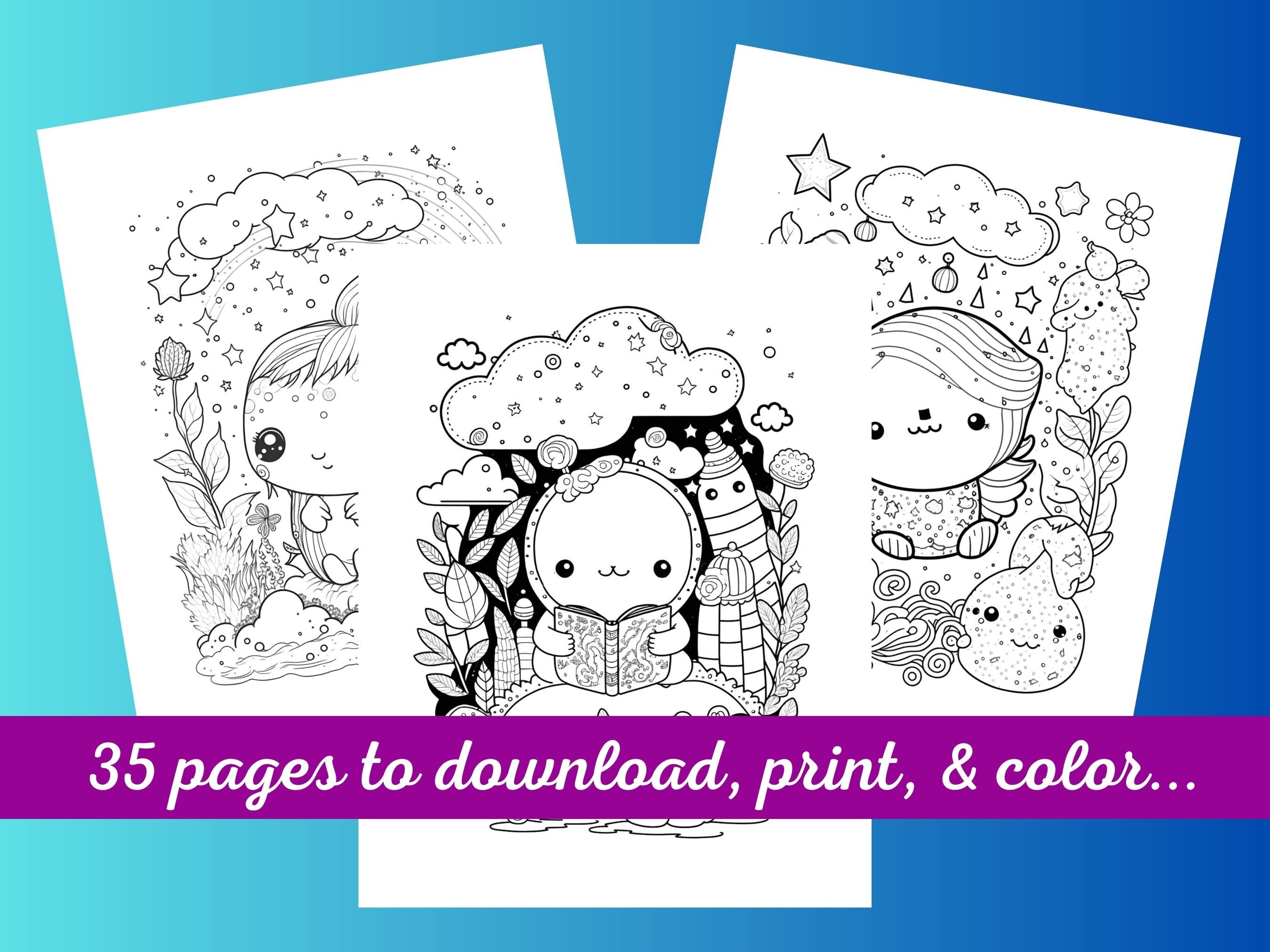 Whimsical Creatures Coloring Pages, 35 Coloring Pages, Adult or Teen ...