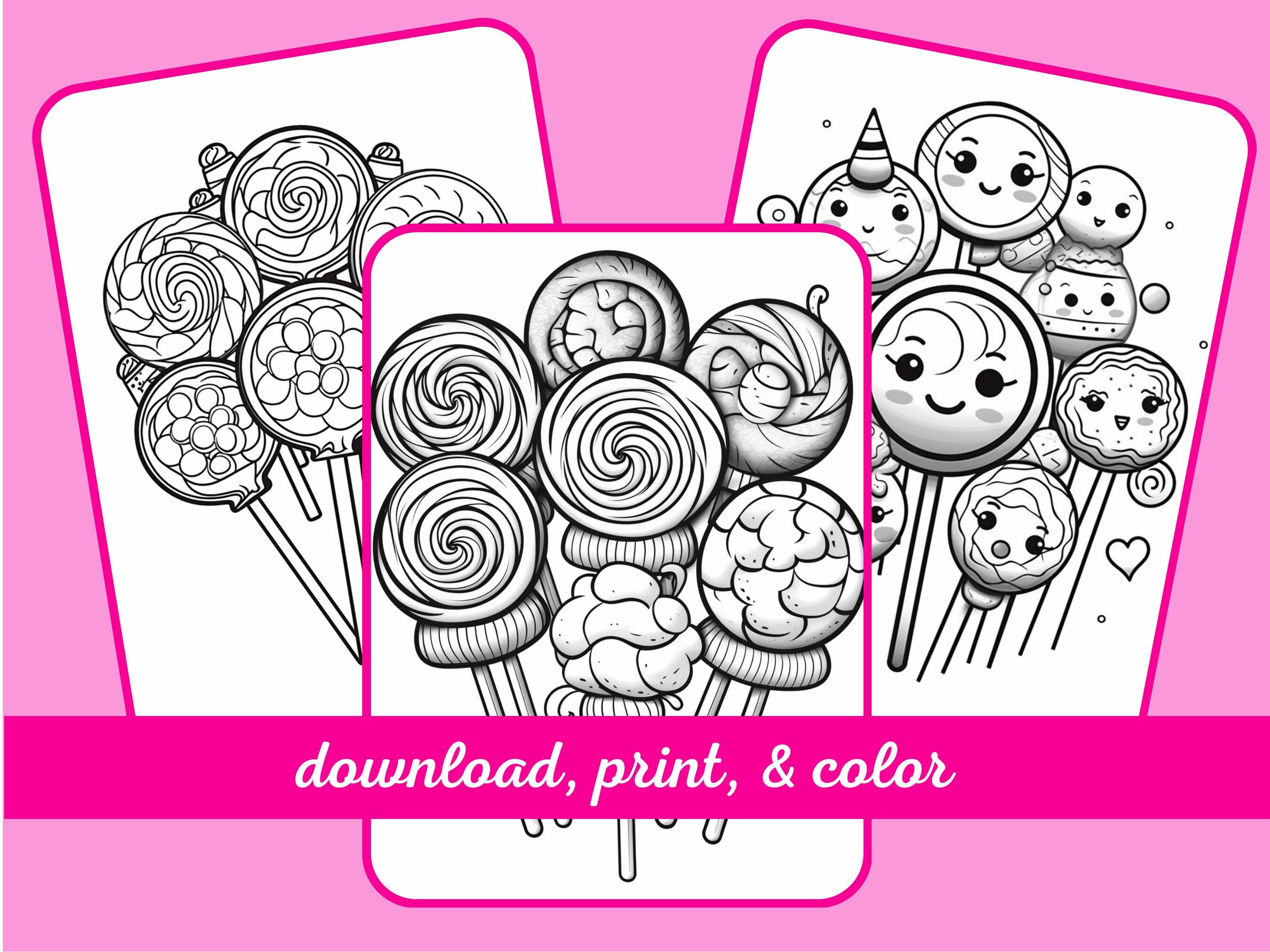 Candy & Sweets Doodle Coloring Pages Creative Treats Color Designs Cute ...