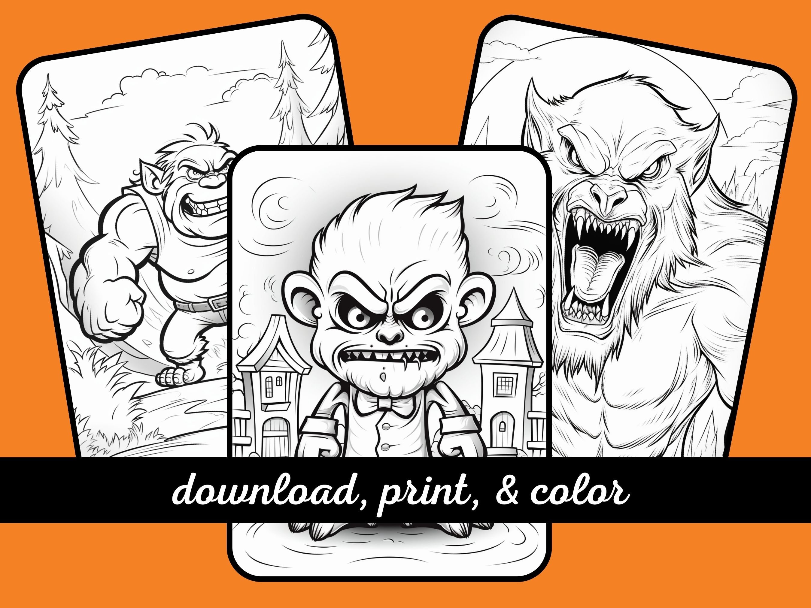 Creepy Monsters Coloring Book Designs 60 Pages of Creative Creatures ...