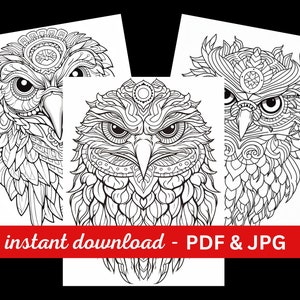 Whimsical Mandala Animal Coloring Pages | 50 Instant Downloads for ...