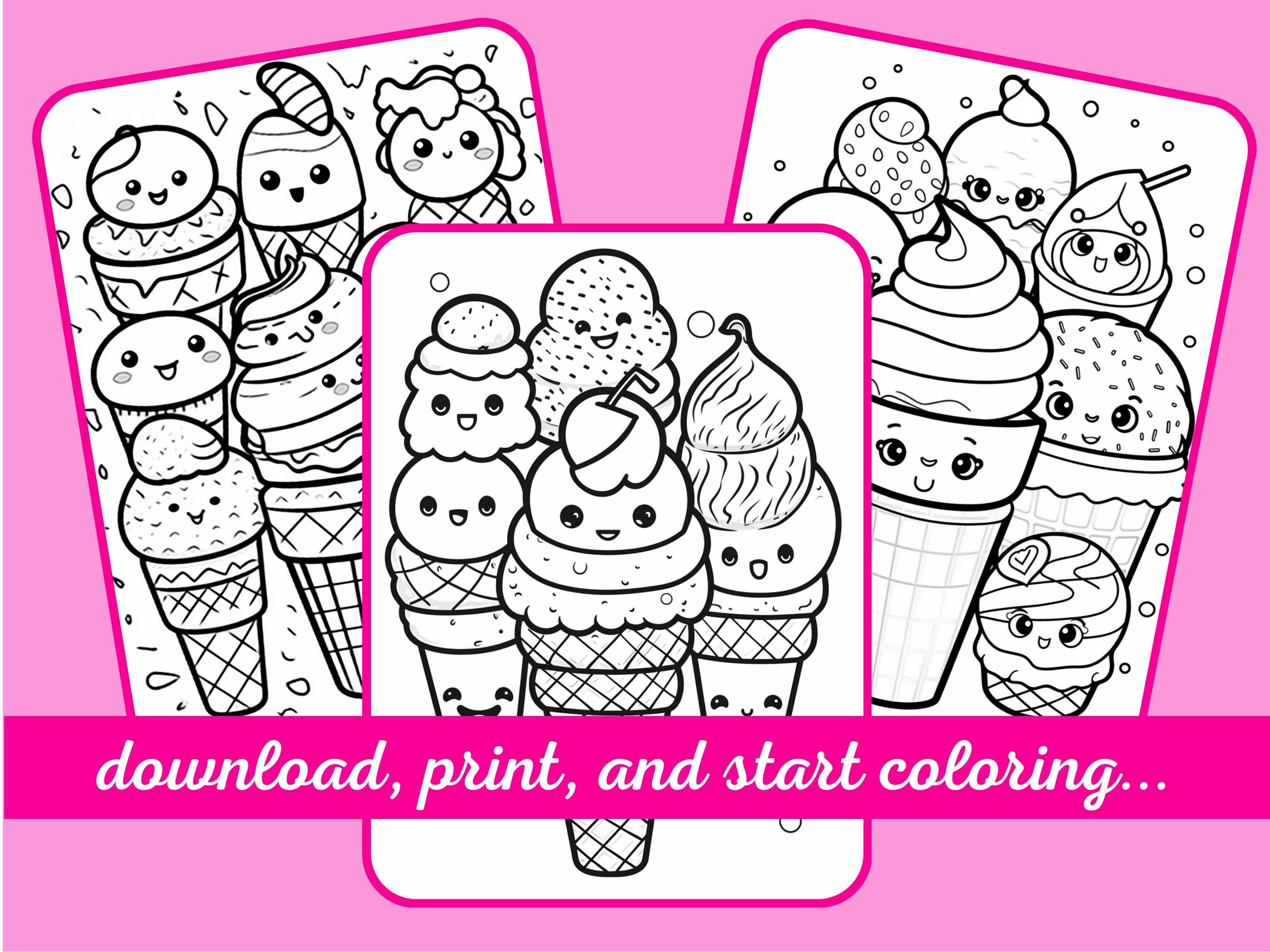 Candy & Sweets Doodle Coloring Pages Creative Treats Color Designs Cute ...