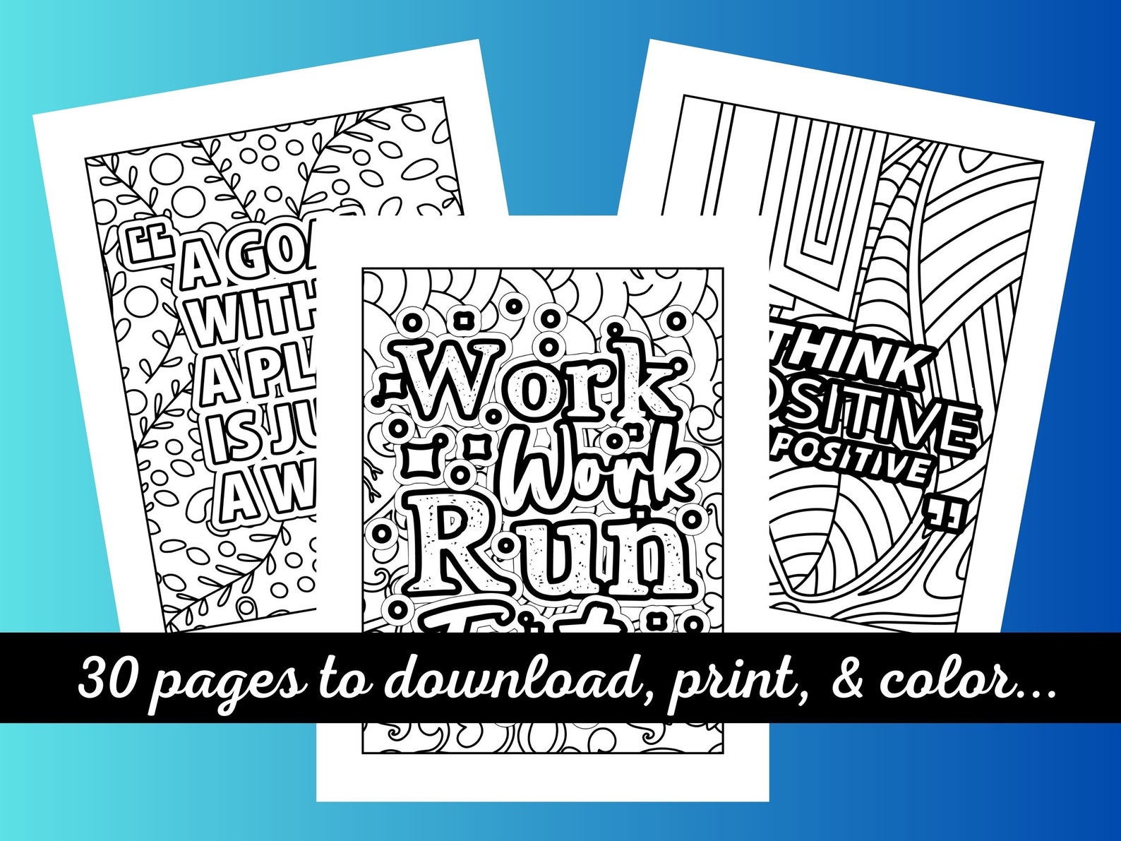 30 Pages of Sayings to Color Quotes Coloring Book 30 - Etsy