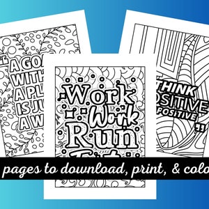 30 Pages of Sayings to Color | Quotes Coloring Book | 30 Coloring Pages ...