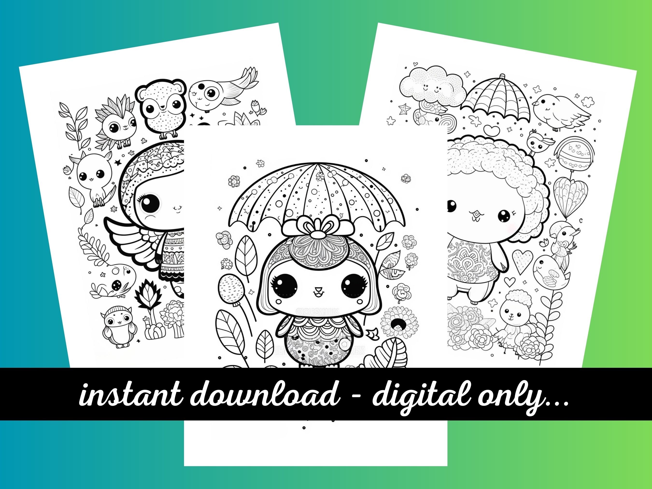 50 Pages of Whimsical Creatures Fantasy Coloring Book 50 Coloring Pages ...