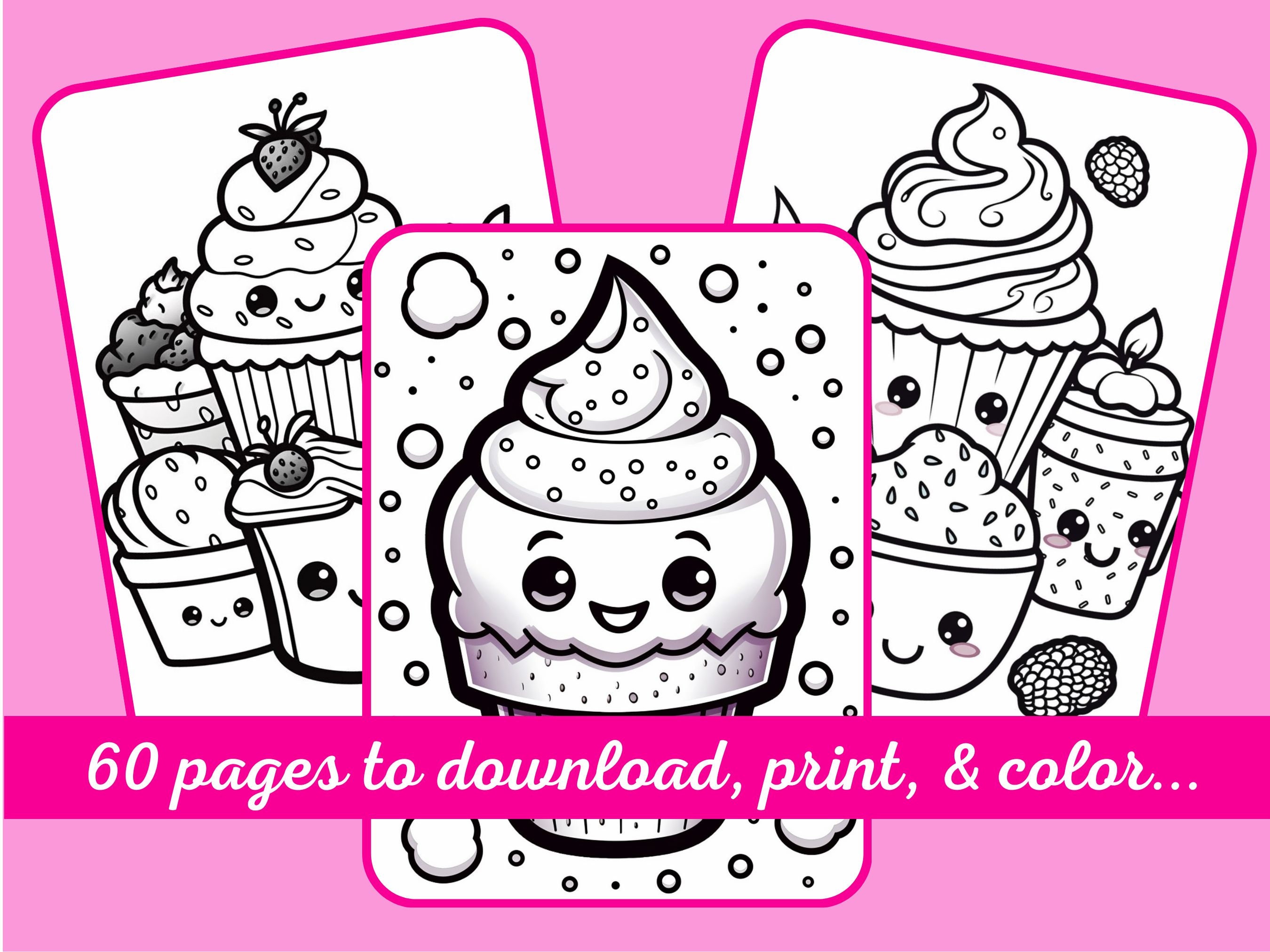 Candy & Sweets Doodle Coloring Pages Creative Treats Color Designs Cute ...