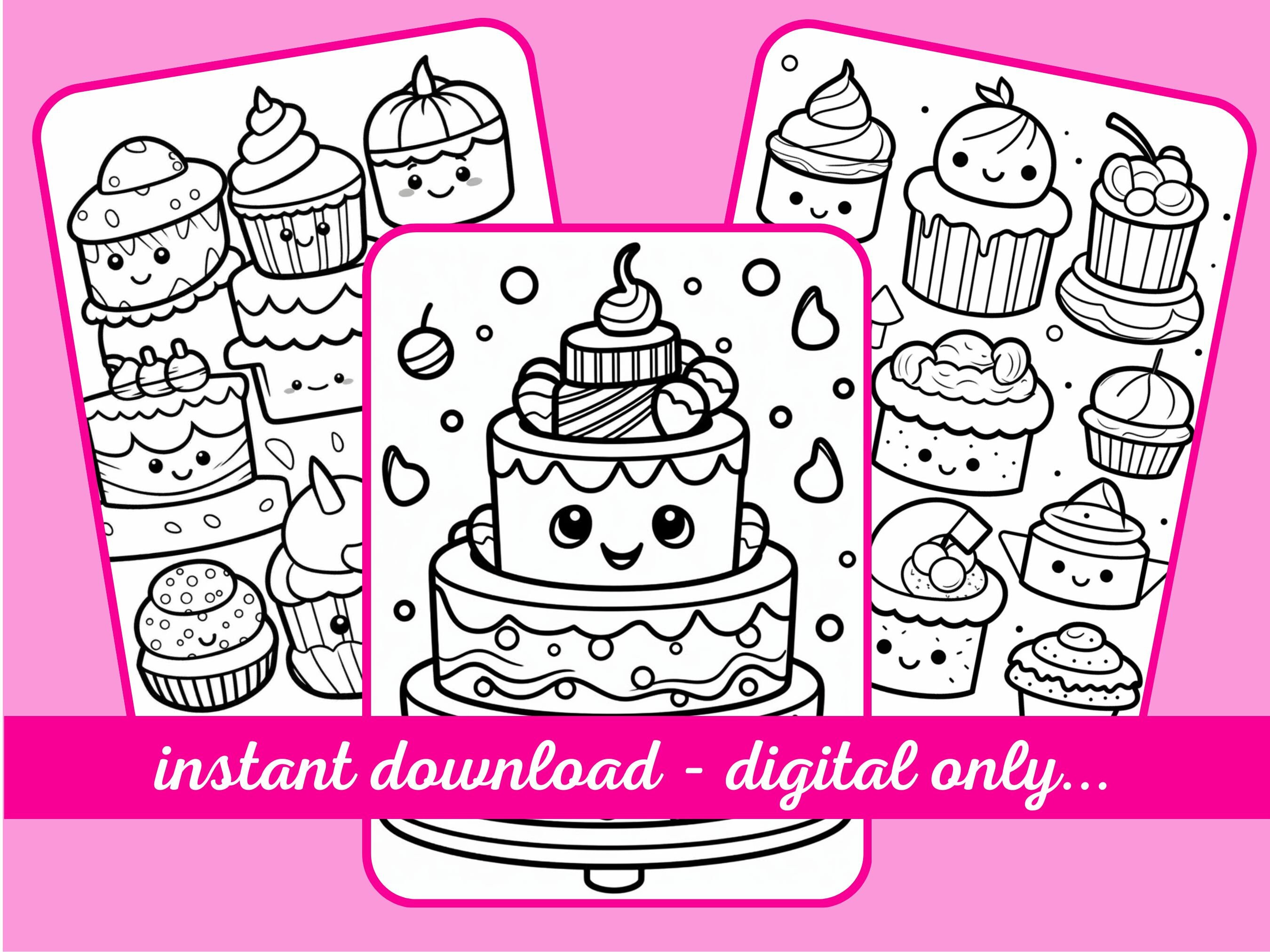 Candy & Sweets Doodle Coloring Pages Creative Treats Color Designs Cute ...