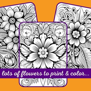 Mexican Flower Pattern Coloring Pages | Adult Coloring Book | 50 ...