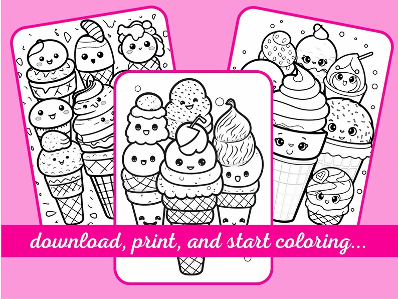 Candy Doodle Coloring Pages: Sweet Treats Art Therapy, Digital Download ...