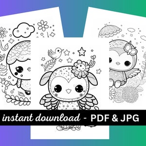 50 Pages of Whimsical Creatures | Fantasy Coloring Book | 50 Coloring ...