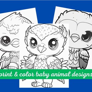 Baby Animals 50 Coloring Pages | Cute Coloring Book | 50 Coloring Pages ...