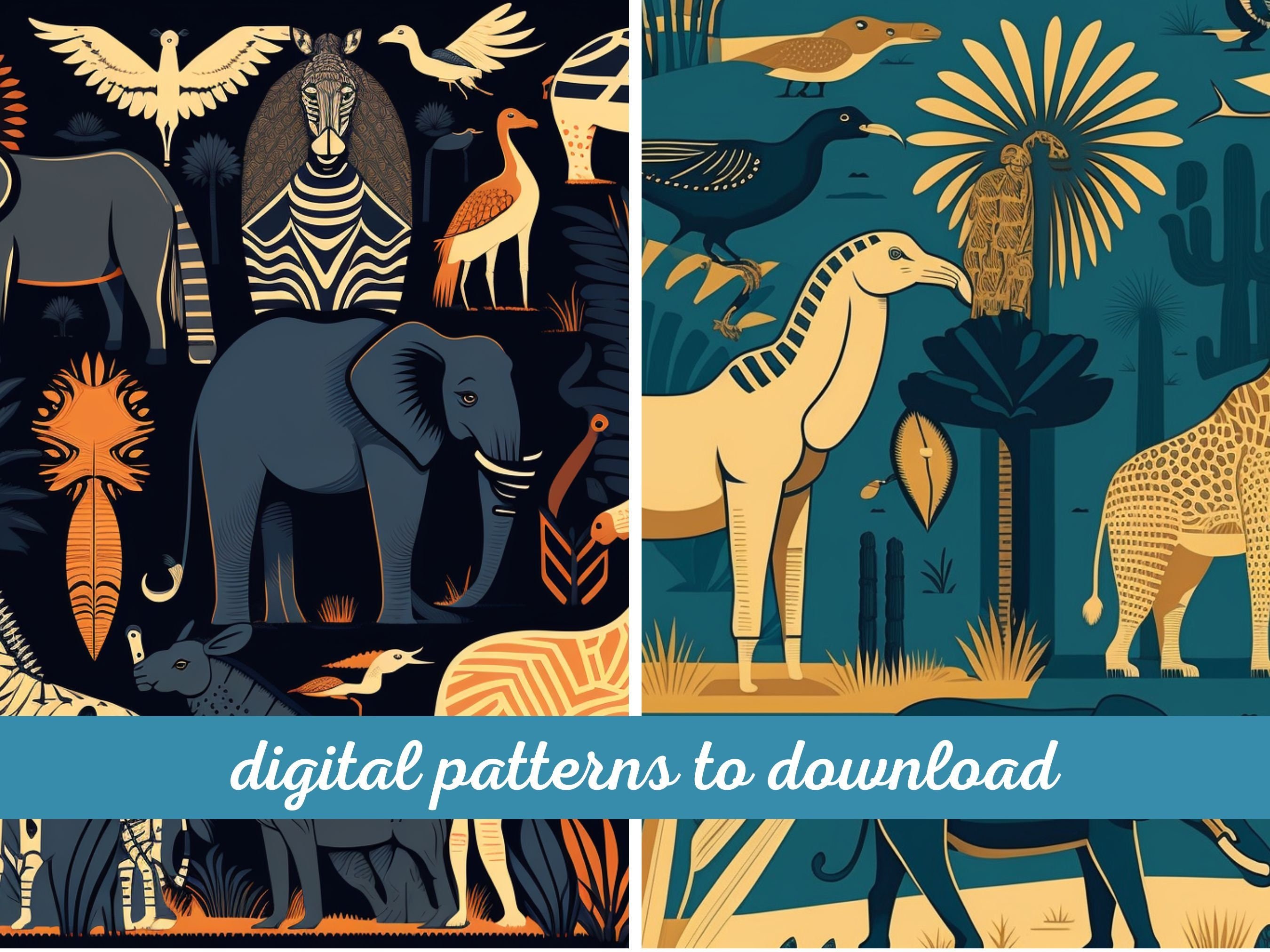 African Designs Pattern Bundle Printable 12 X 12 - Etsy