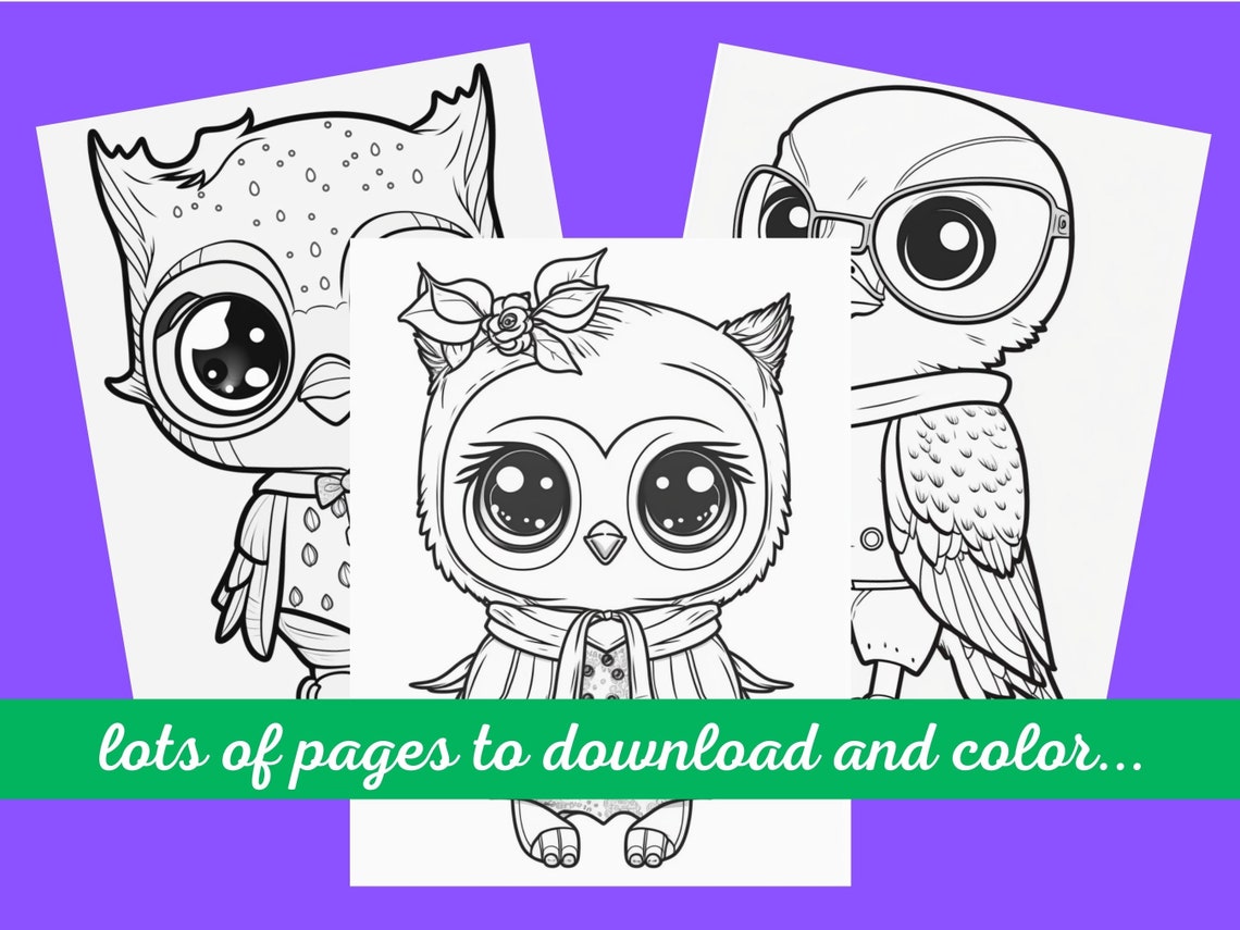 Baby Animals 50 Coloring Pages Cute Coloring Book 50 - Etsy