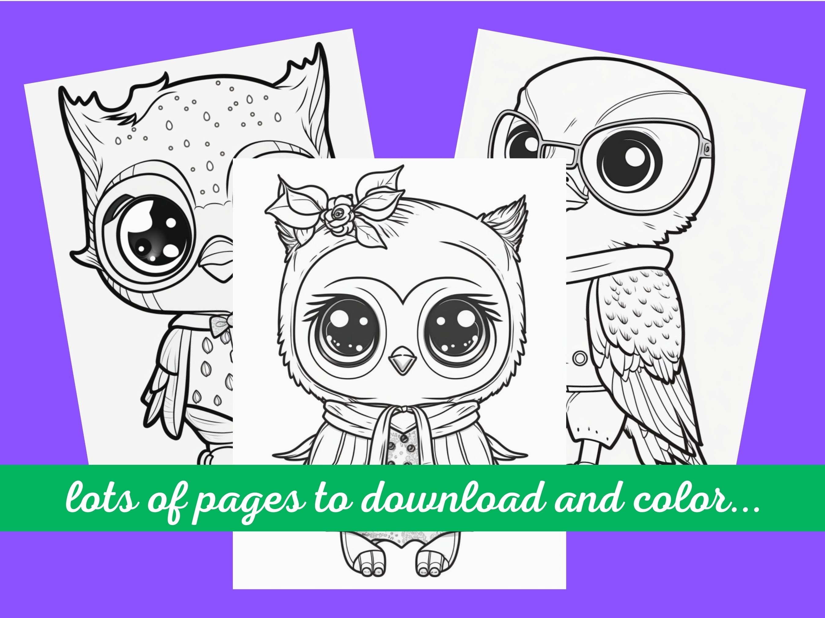 Baby Animals 50 Coloring Pages Cute Coloring Book 50 Coloring Pages ...