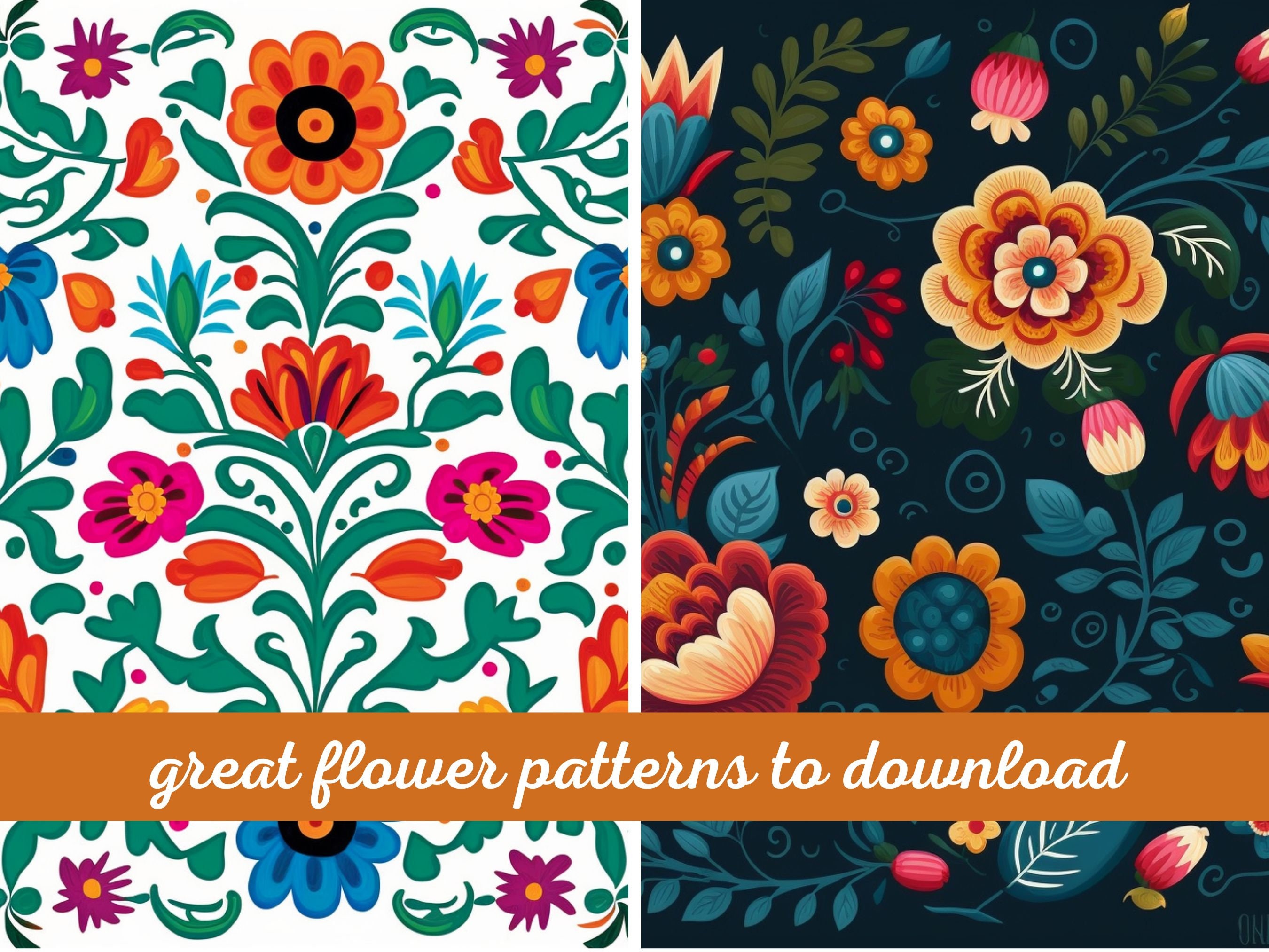 Mexican Floral Patterns 12 X 12 Flower Designs - Etsy