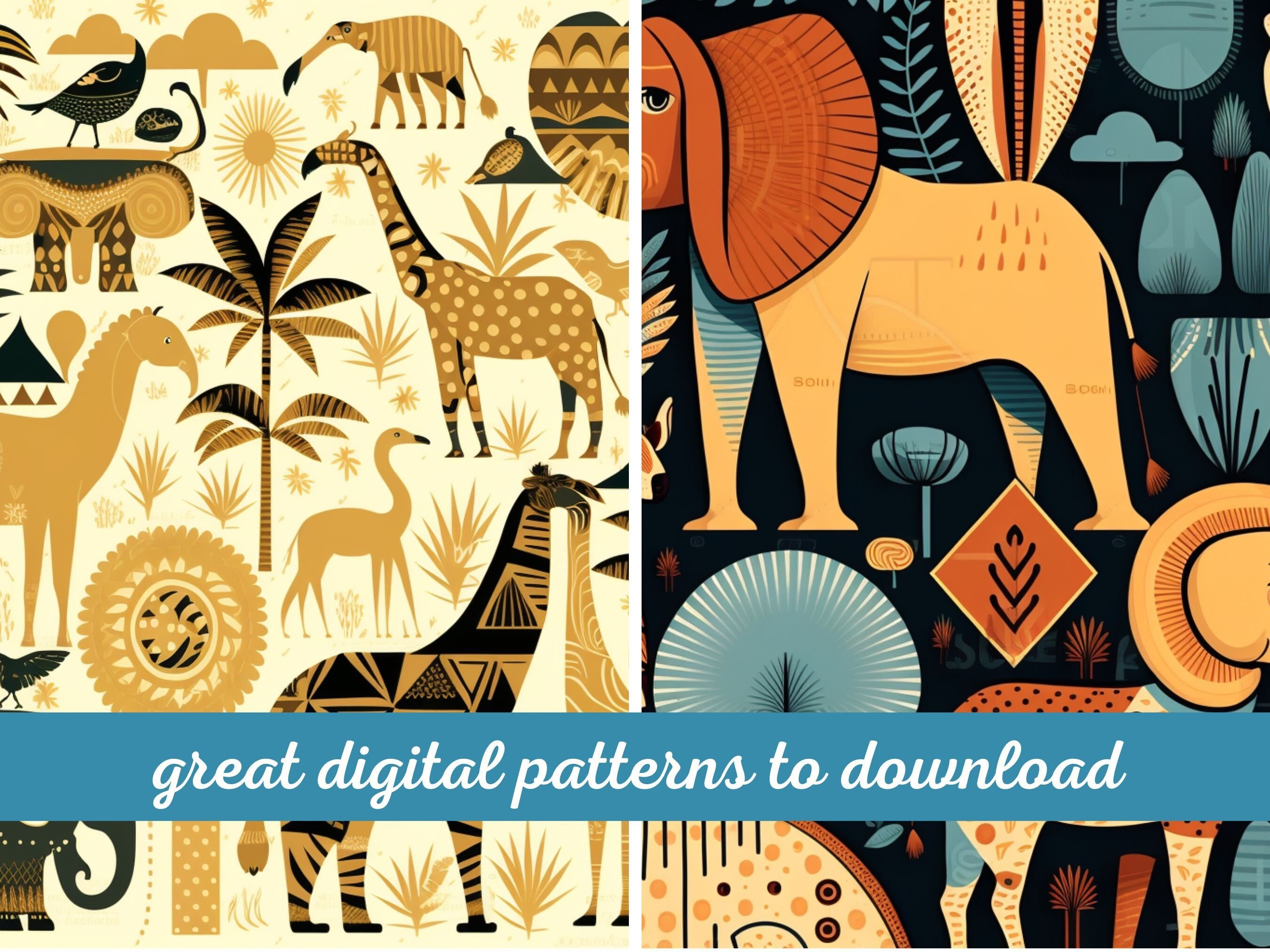 African Designs Pattern Bundle Printable 12 X 12 - Etsy