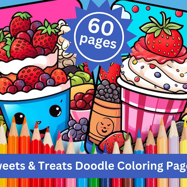 Sweets Coloring Page - Etsy