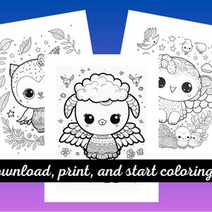 50 Pages of Whimsical Creatures | Fantasy Coloring Book | 50 Coloring ...
