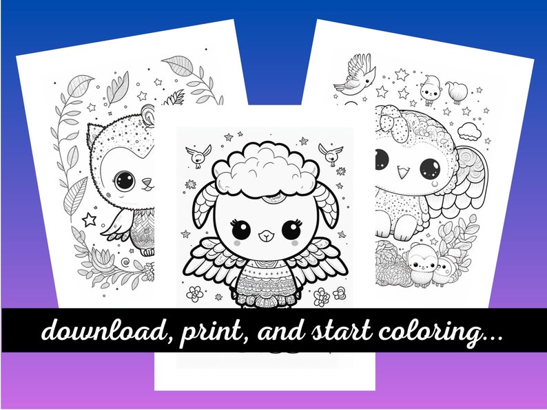 50 Pages of Whimsical Creatures Fantasy Coloring Book 50 Coloring Pages ...