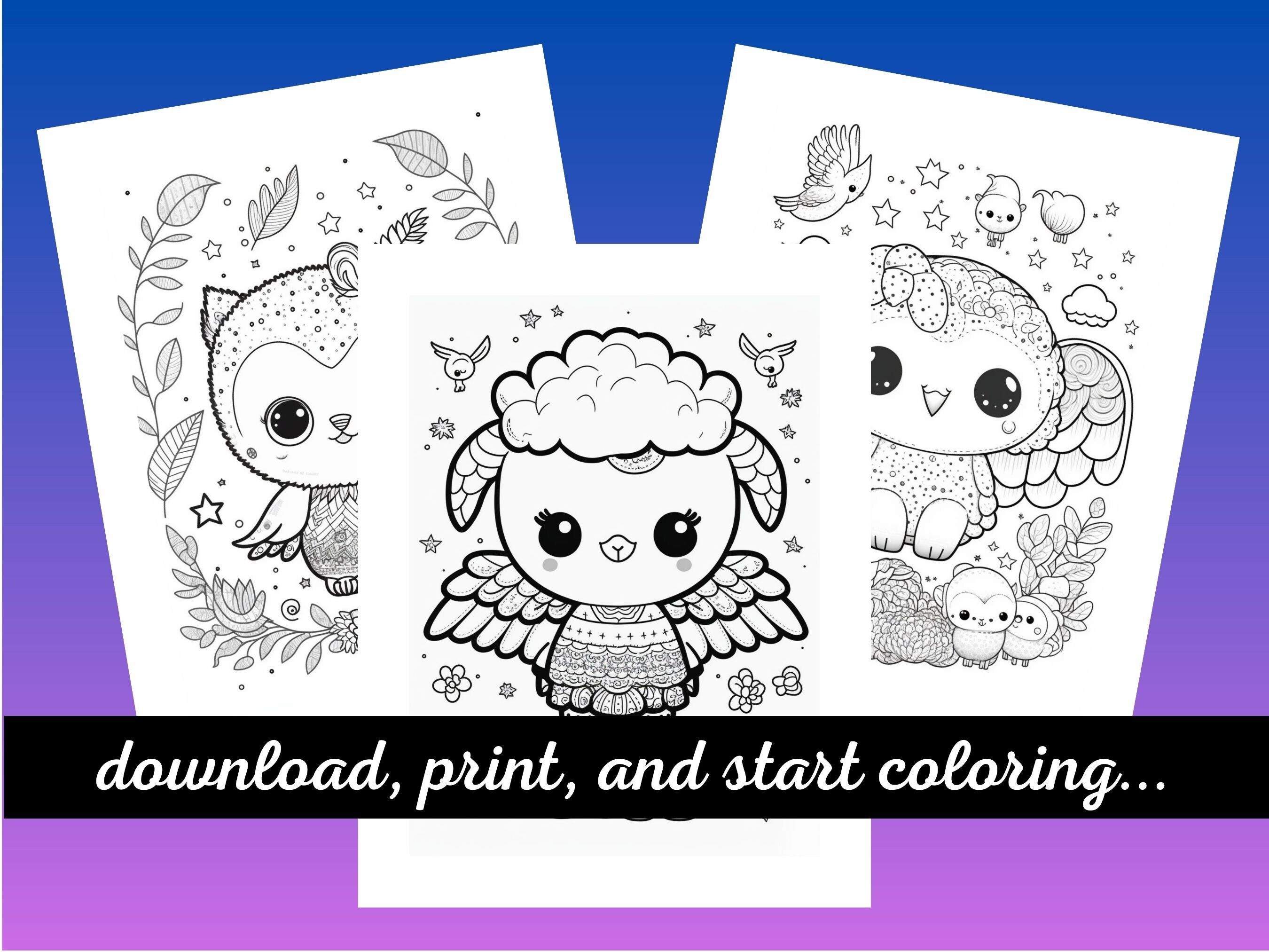 50 Pages of Whimsical Creatures Fantasy Coloring Book 50 Coloring Pages ...