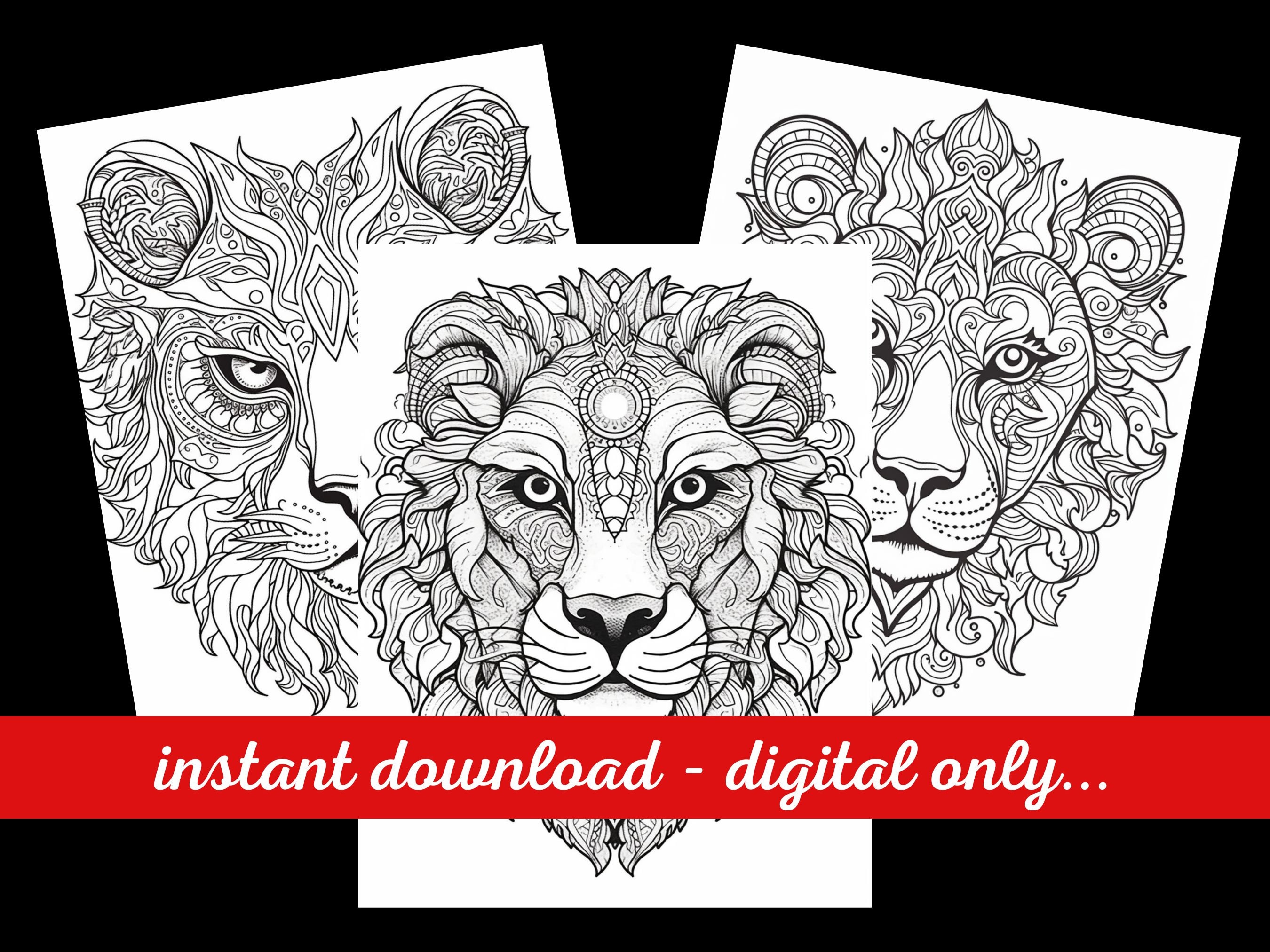 Mandala Animal Coloring Pages: 50 Whimsical Designs (printable PDF ...