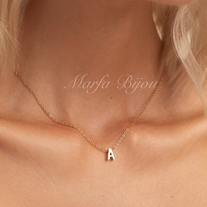 Letter Necklace - Etsy