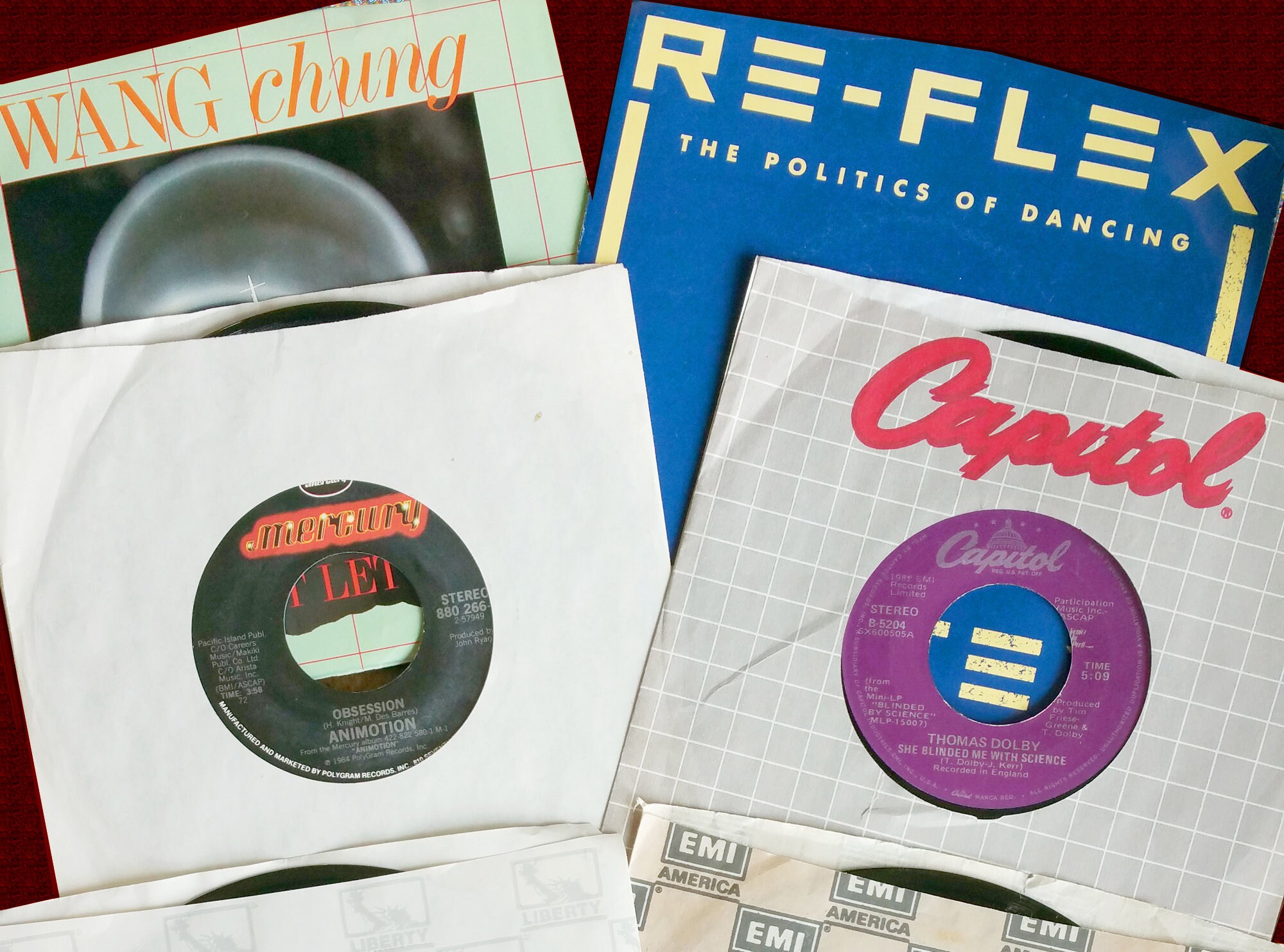 Seis discos de vinilo clásicos de 45 rpm de 1980 - Etsy España