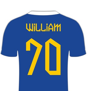 England National Football Kit Name and Number, Custom Iron on Jersey ...