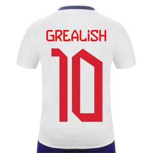 England National Football Kit Name and Number, Custom Iron on Jersey ...