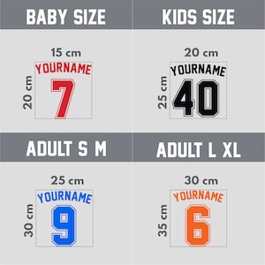 Custom Sport Jersey Iron-on – Name and Number Decal - Football Tshirt ...