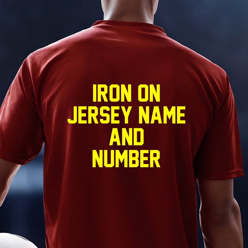 Custom Iron On Jersey Number And Name Personalized Jersey Etsy Finland