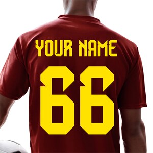 Custom Football Jersey Iron-on Name and Number Decal, Sports Heat ...
