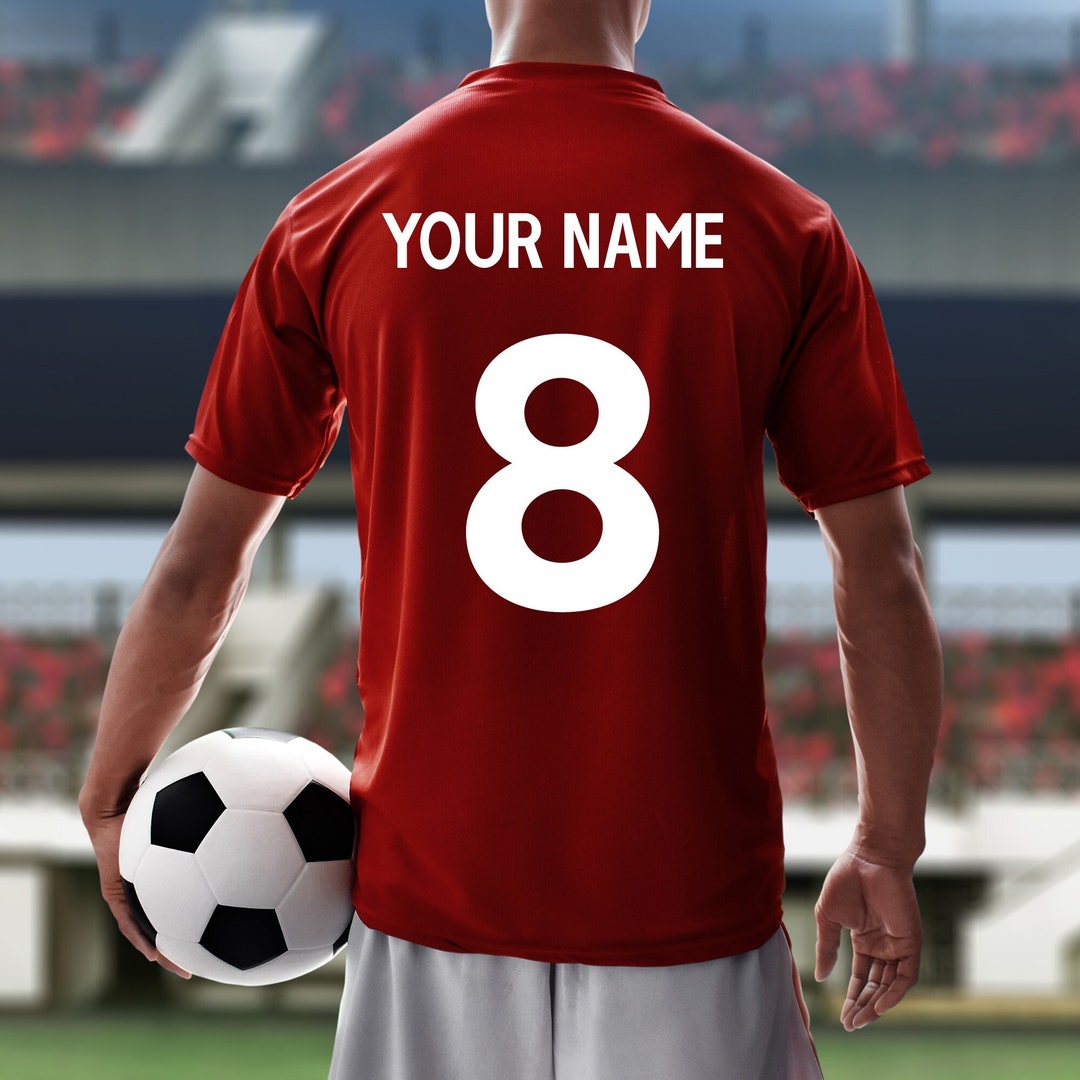 Custom Iron-on Decal Premier League Style Sports Kit Name and Number ...