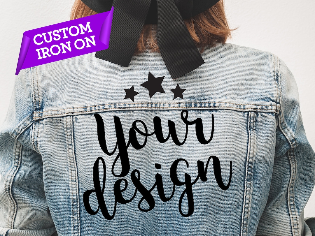 Iron on Name Decals on Denim, Custom Design Iron on Jean, Wedding Iron ...
