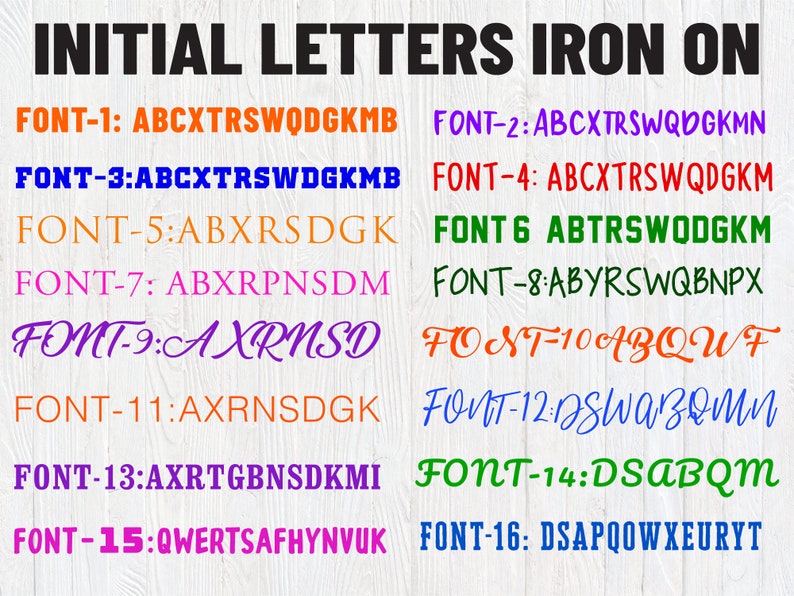 Craft Supplies & Tools Iron on letters Initial letter heat transfer ...