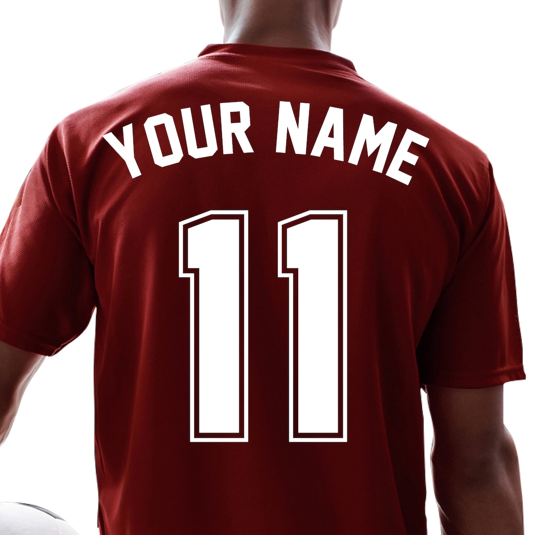 Custom Iron-on Sports Jersey Decal – Personalized Name & Number ...