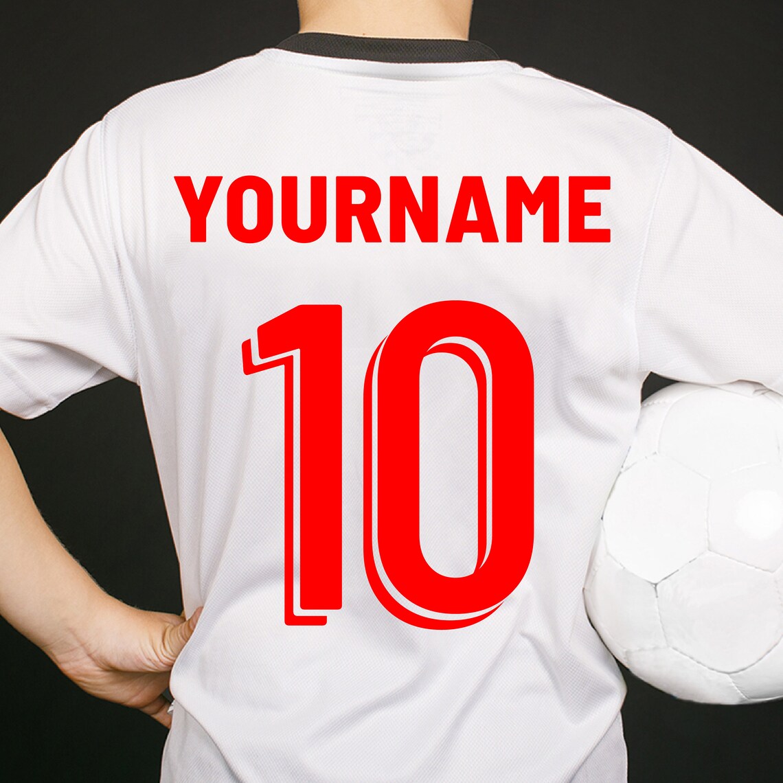 Custom Iron on Football Kit Number and Name Personalized - Etsy