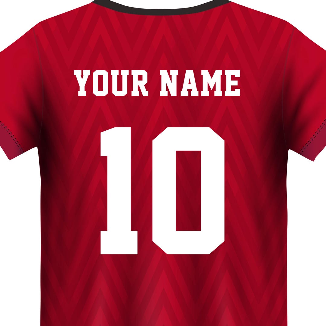 Custom Iron-on Sport Kit Name & Number – Football, Rugby, Tennis ...