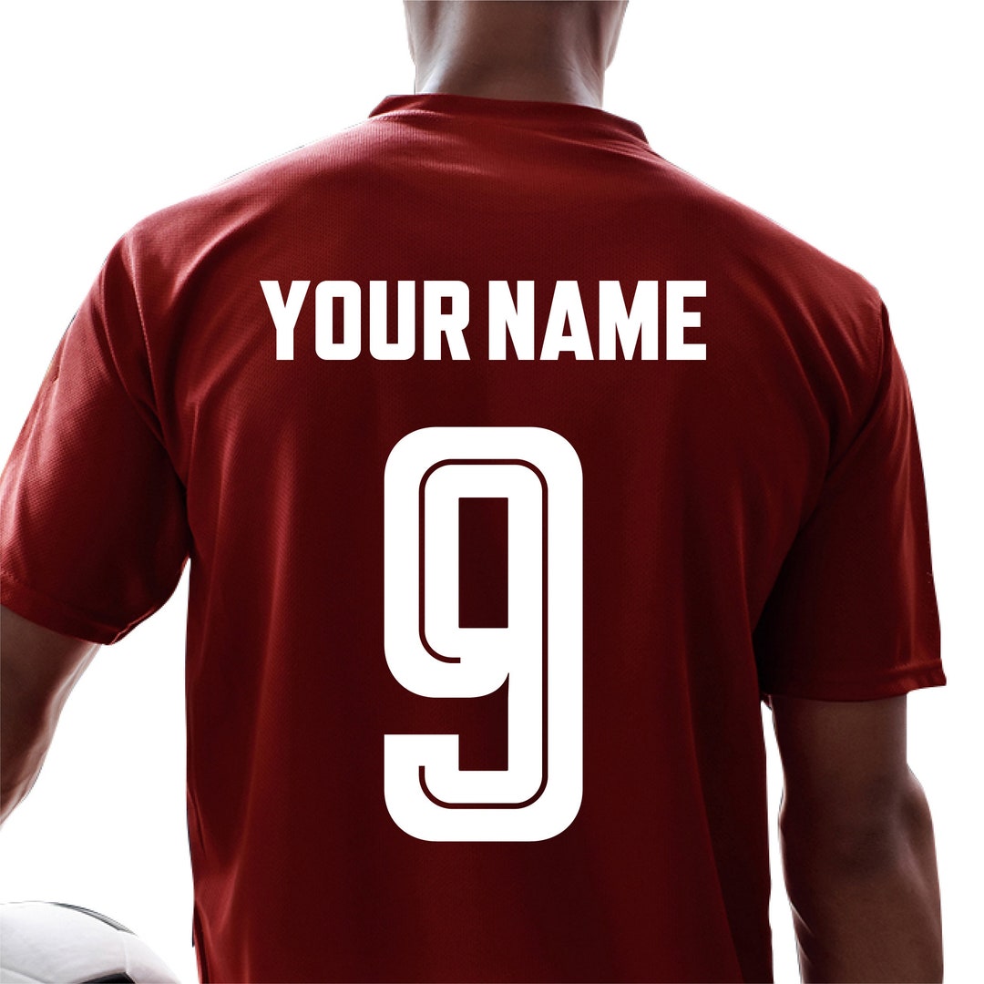 Custom Iron-on Sports Jersey Decal, Personalized Name & Number ...
