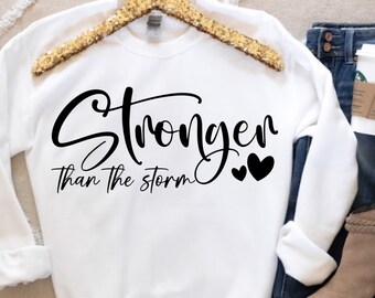 Stronger Than the Storm Svg, Inspirational Quotes Svg, Motivational Svg ...