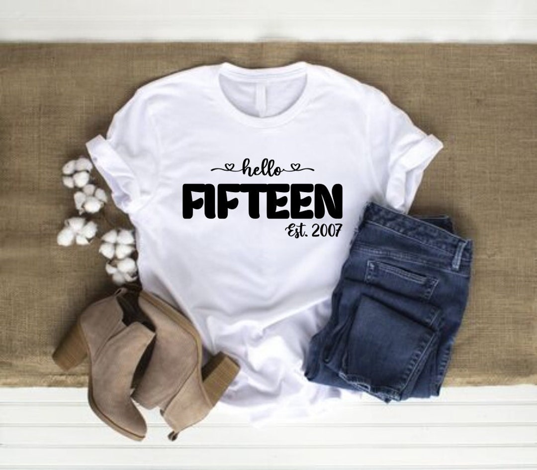 15th Birthday SVG Hello Fifteen SVG Happy Birthday Svg - Etsy Australia