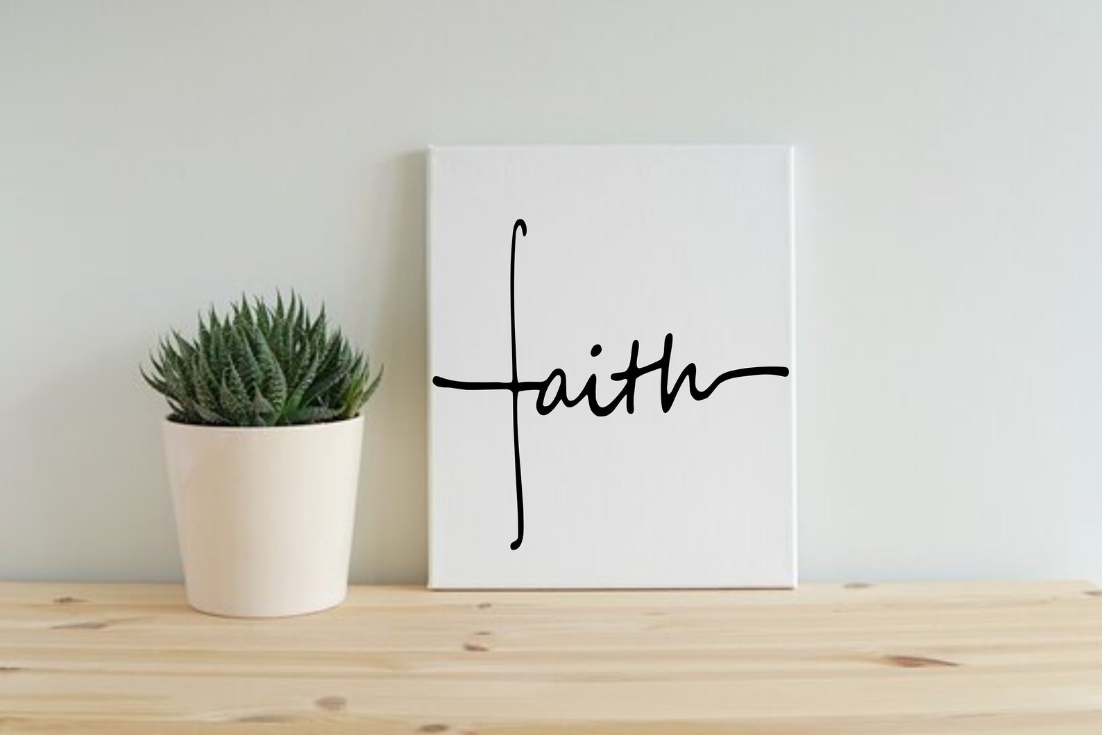 Faith Cross Script SVG Cut Files Clipart Downloads Faith - Etsy