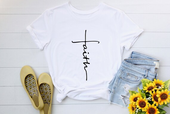 Faith Cross Script SVG Cut Files Clipart Downloads Faith - Etsy