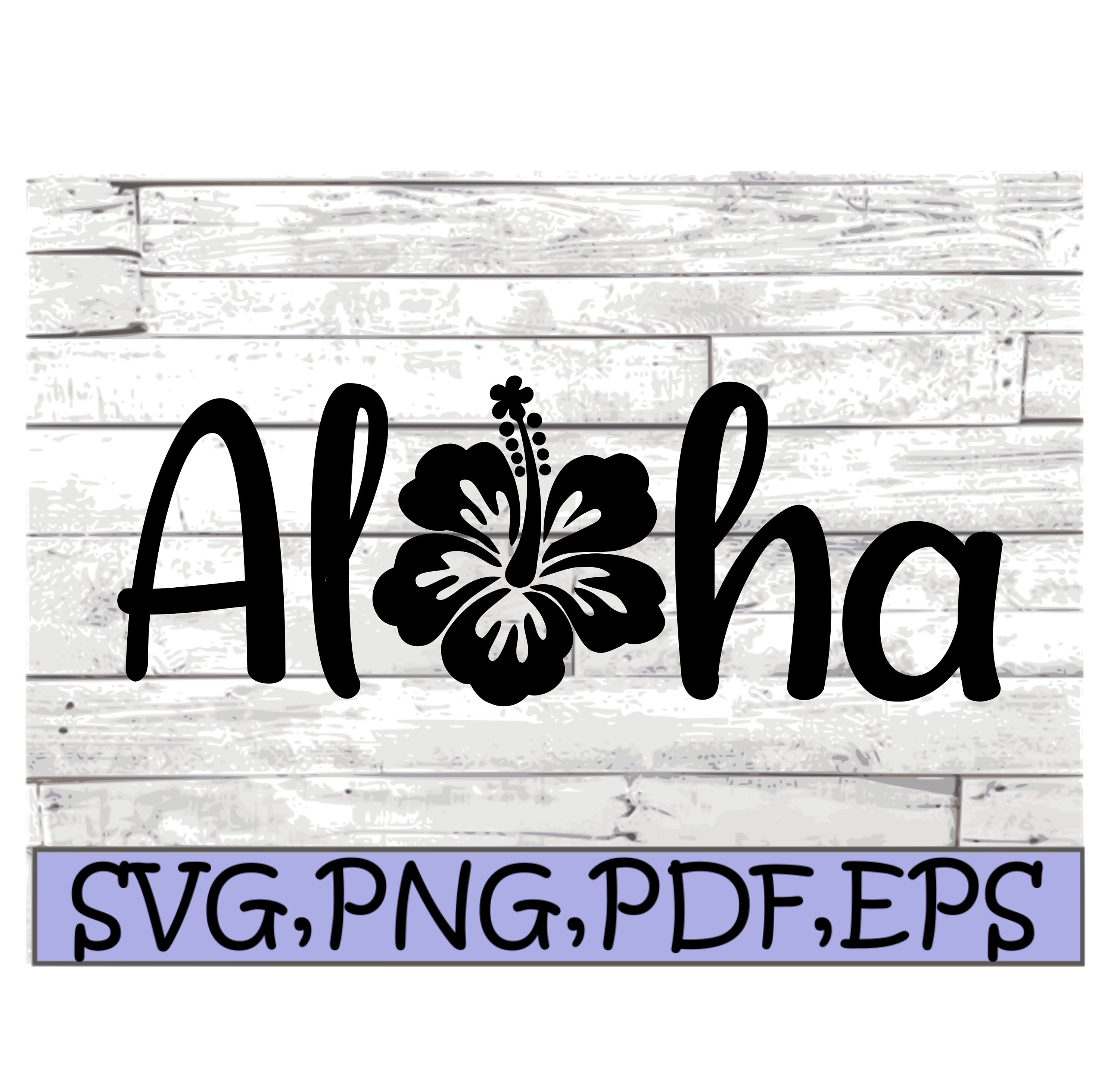 Aloha With Flower Instant Download SVG and PNG for Cricut | Etsy