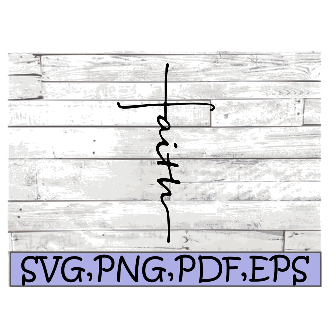 Faith Cross Script SVG Cut Files Clipart Downloads Faith - Etsy