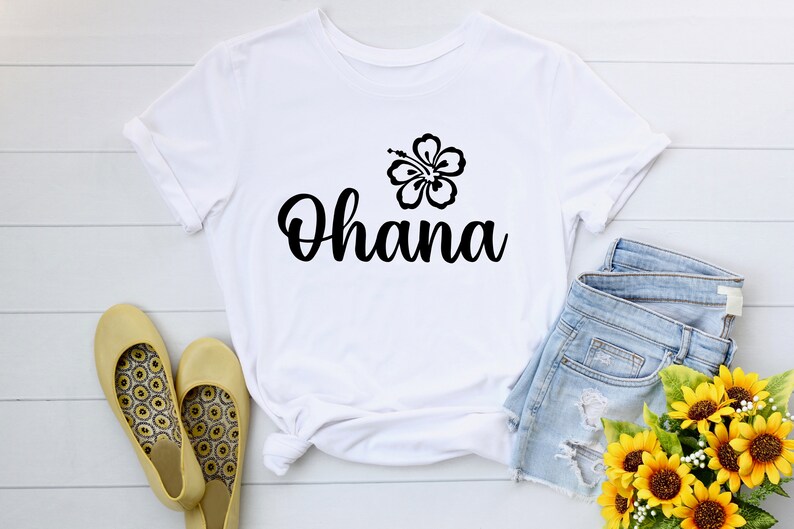 Ohana With Hawaiian Flower SVG and PNG Instant Download - Etsy