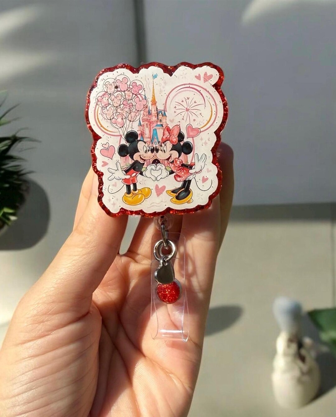 Mickey Mouse & Minnie Mouse Badge Reel, Nurse Badge Reel, Castle Badge ...