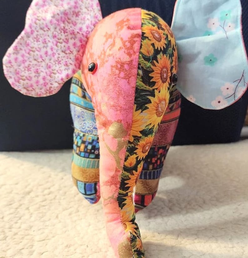 Adorable Patchwork Elephant - DIY Sewing Pattern (instant Download) - Etsy