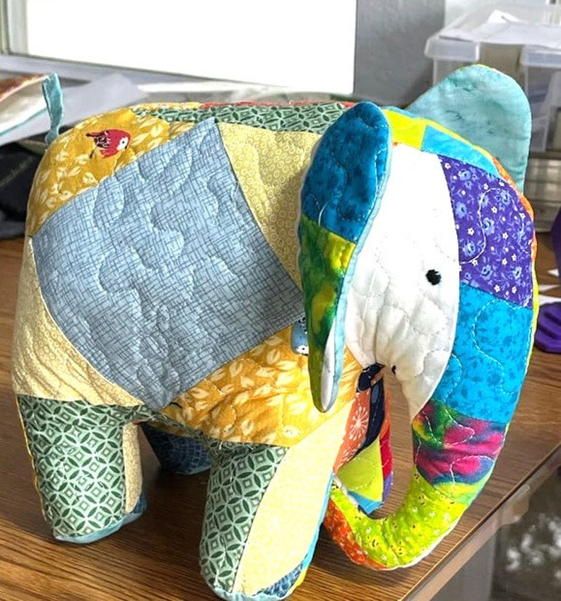 Adorable Patchwork Elephant - DIY Sewing Pattern (instant Download) - Etsy