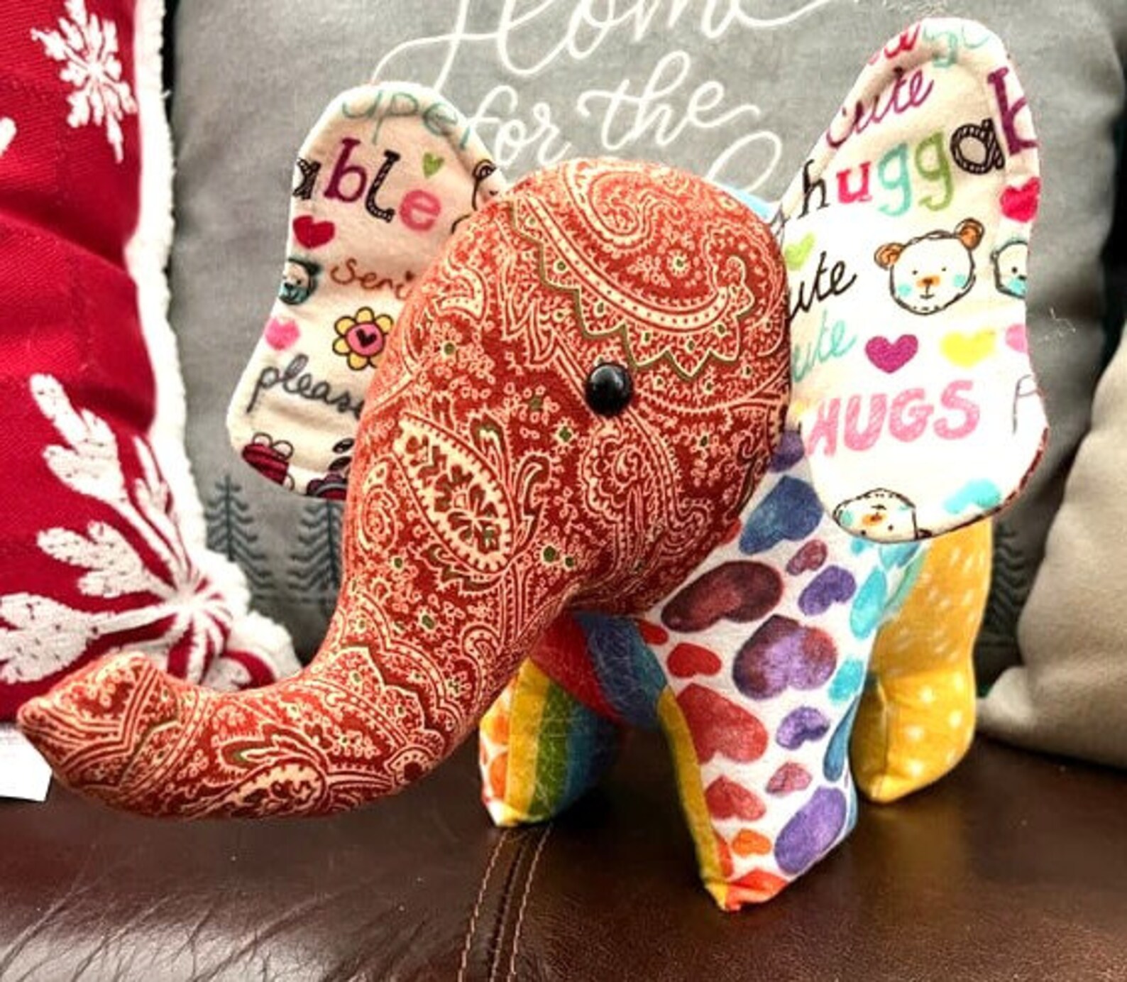 Adorable Patchwork Elephant - DIY Sewing Pattern (instant Download) - Etsy